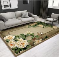 China New Chinese Style Polyester Fiber Living Room Floor Carpet 40x60cm Custom Size for sale