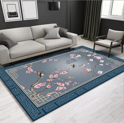 China New Chinese Style Polyester Fiber Living Room Floor Carpet 40x60cm to 200x300cm for sale
