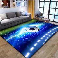 China Rectangular Polyester Fiber Cartoon Football Living Room Carpet 60x90cm for sale