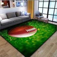 China Rectangular Polyester Fiber Cartoon Football Living Room Carpet 60x90cm for sale