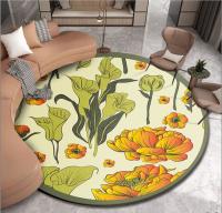 China Polyester Fiber Inkjet Printed Carpet 60x60cm Living Room Hotel Floor Mat for sale