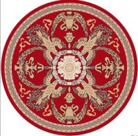 China Ancient Ethnic Style Living Room Floor Carpet Polyester Fiber 100x100cm Custom Size for sale