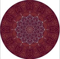 China Ancient Ethnic Style Living Room Floor Carpet Polyester Fiber 100x100cm Custom Size for sale