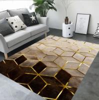 China 3D Printed Flower Geometric Crystal Velvet Carpet 40x60cm to 200x300cm Custom Size for sale