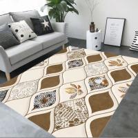 China 3D Printed Flower Geometric Crystal Velvet Carpet 40x60cm to 200x300cm Custom Size for sale