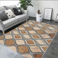 China 3D Printed Flower Geometric Crystal Velvet Carpet 40x60cm to 200x300cm Custom Size for sale
