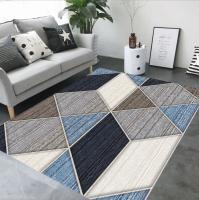 China 3D Printed Flower Geometric Crystal Velvet Floor Carpet 40x60cm Custom Size for Living Room Bedroom for sale