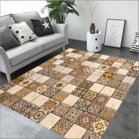 China 3D Printed Flower Geometric Crystal Velvet Floor Carpet 40x60cm Custom Size for Living Room Bedroom for sale