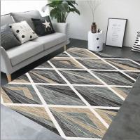 China 3D Printed Flower Geometric Crystal Velvet Floor Carpet 40x60cm Custom Size for Living Room Bedroom for sale