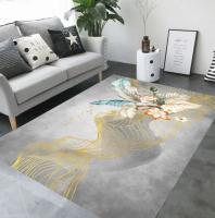 China 3D Printed Feather Abstract Polyester Fiber Carpet 40x60cm for Living Room Bedroom for sale