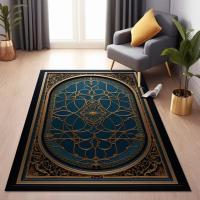 China Rectangle Arabic Printed Worship Mat Prayer Floor Carpet Rug 80x120cm Polyester for sale
