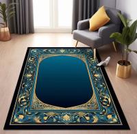 China Rectangle Arabic Printed Worship Mat Prayer Floor Carpet Rug 80x120cm Polyester for sale