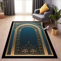 China National Style Prayer Floor Carpet Rug 70x110cm Machine Washable Polyester Worship Mat for sale