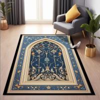 China Polyester Fiber Machine Made Prayer Mat 70x110cm Washable Floor Carpet Rug for sale