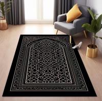 China Polyester Fiber Machine Made Prayer Mat 70x110cm Washable Floor Carpet Rug for sale
