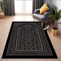 China Polyester Fiber Machine Made Prayer Mat 70x110cm Washable Floor Carpet Rug for sale