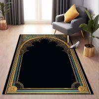 China Polyester Fiber Machine Made Prayer Mat 70x110cm Washable Floor Carpet Rug for sale