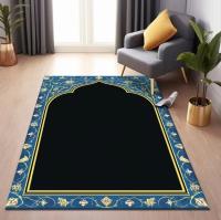 China Polyester Fiber Machine Made Prayer Mat 70x110cm Washable Floor Carpet Rug for sale