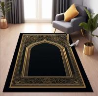 China Arabic Printed Worship Mat Prayer Carpet Polyester Fiber 70x110cm Machine Washable for sale