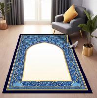 China Arabic Printed Worship Mat Prayer Carpet Polyester Fiber 70x110cm Machine Washable for sale