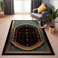 China Arabic Printed Worship Mat Prayer Carpet Polyester Fiber 70x110cm Machine Washable for sale