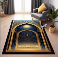 China National Special Arabic Printed Worship Mat Prayer Floor Carpet 70x110cm Polyester Fiber for sale