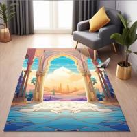 China National Special Arabic Printed Worship Mat Prayer Floor Carpet 70x110cm Polyester Fiber for sale