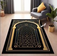 China National Special Arabic Printed Worship Mat Prayer Floor Carpet 70x110cm Polyester Fiber for sale