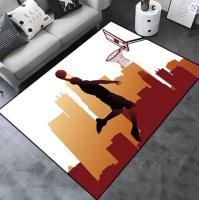 China Polyester Fiber Bowling and Rugby Pattern Carpet 40x60cm Living Room Floor Mat for sale