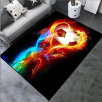 China Polyester Fiber Bowling and Rugby Pattern Carpet 40x60cm Living Room Floor Mat for sale