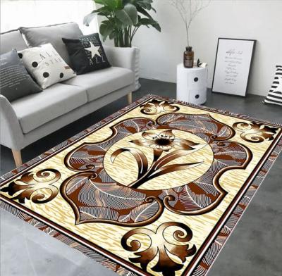 China European Style 3D Printed Flower Pattern Crystal Velvet Carpet 40x60cm for Living Room Sofa Bedroom for sale