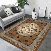 China European Style 3D Printed Flower Pattern Crystal Velvet Carpet 40x60cm for Living Room Sofa Bedroom for sale
