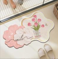 China Bathroom Waterproof Carpet Creative Tulip Series Pattern Carpets for sale