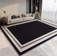 China Light Luxury High Density Ring Velvet Pattern Carpet 40x60cm Polyester Fiber Living Room Floor Mat for sale