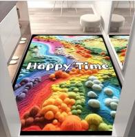 China 3D Creative Happy Time Pattern Carpets For Entrance Door, Sofa And Bedroom for sale