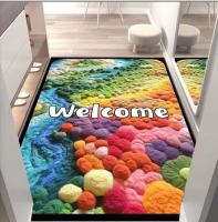 China Custom Imitation Cashmere 3D Cat Pattern Carpet 40x60cm for Living Room Bedroom Entrance for sale