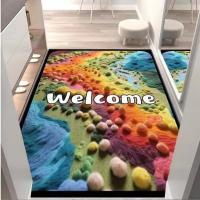 China Custom Imitation Cashmere 3D Cat Pattern Carpet 40x60cm for Living Room Bedroom Entrance for sale