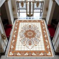 China Bohemia Colorful Printed Flower Crystal Velvet Carpet 40x60cm Living Room Floor Mat for sale