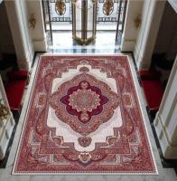 China Bohemia Colorful Printed Flower Crystal Velvet Carpet 40x60cm Living Room Floor Mat for sale