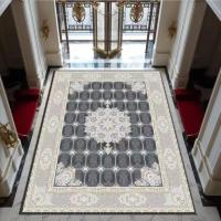 China Bohemia Colorful Printed Flower Crystal Velvet Carpet 40x60cm Living Room Floor Mat for sale