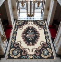 China Bohemia Colorful Printed Flower Pattern Crystal Velvet Carpet 40x60cm Living Room Floor Mat for sale