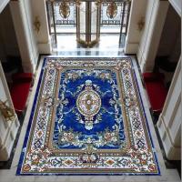 China Bohemia Colorful Printed Flower Pattern Crystal Velvet Carpet 40x60cm Living Room Floor Mat for sale