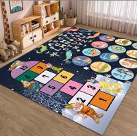 China Cartoon Track Traffic Map Carpet 60x80cm Polyester Fiber Kids Playroom Rug for sale