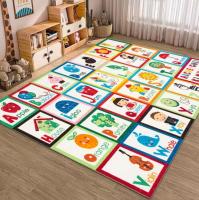 China Cartoon Track Traffic Map Carpet 60x80cm Polyester Fiber Kids Playroom Rug for sale