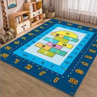 China Cartoon Track Traffic Map Carpet 60x80cm Polyester Fiber Kids Playroom Rug for sale