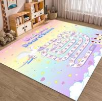 China Cartoon Track Traffic Map Carpet 60x80cm Polyester Fiber Kids Playroom Rug for sale
