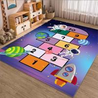China Cartoon Number Grid Polyester Fiber Carpet 120x160cm for Living Room Children Playroom for sale