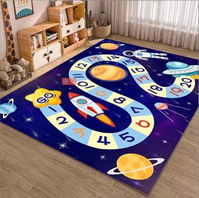 China Polyester Fiber Cartoon Number Traffic Carpet 60x80cm for Kids Playroom Rug for sale