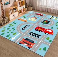 China Polyester Fiber Cartoon Number Traffic Carpet 60x80cm for Kids Playroom Rug for sale
