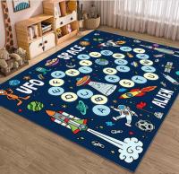 China Children Playroom Rug Cartoon Car Traffic Rail Polyester Carpet 60x80cm Living Room Floor Mat for sale